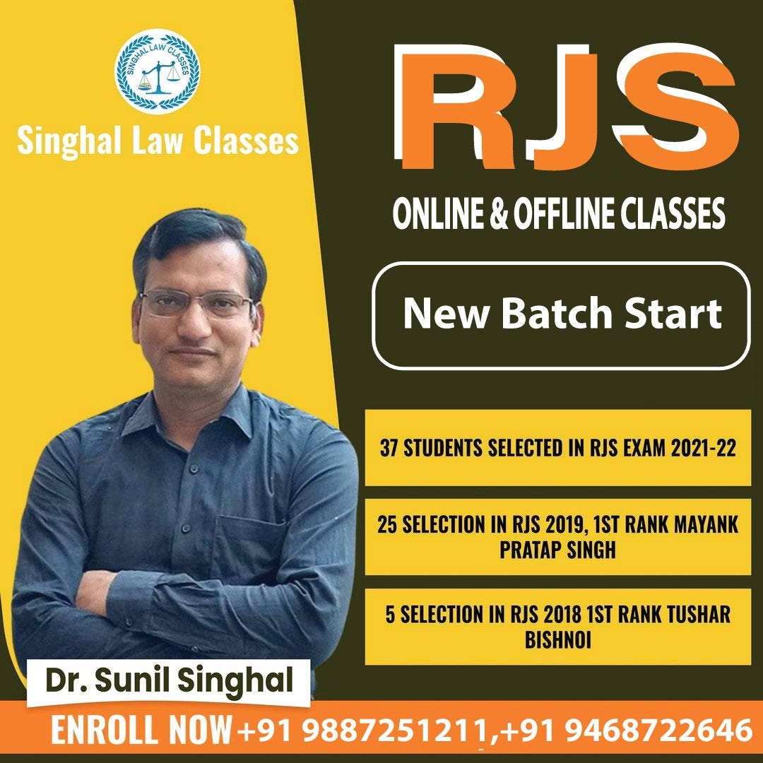 Ace Your Judicial Career with the Best RJS Coaching in Jaipur | by Singhal Law Classes | Dec ...