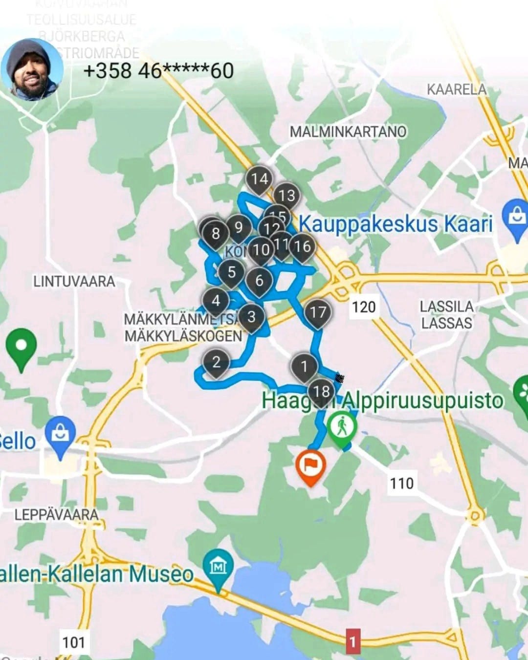 This my walking map in Konala, Helsinki, Finland. - Why I'm Walking ...