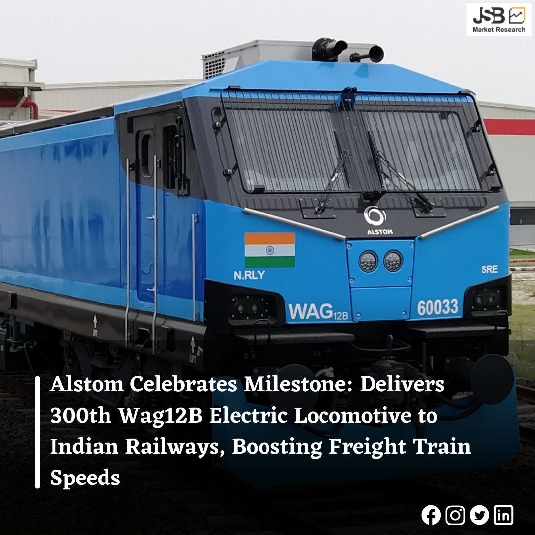 Alstom Delivers Higher Speed 300th WAG12B e-Locomotive to the Indian ...