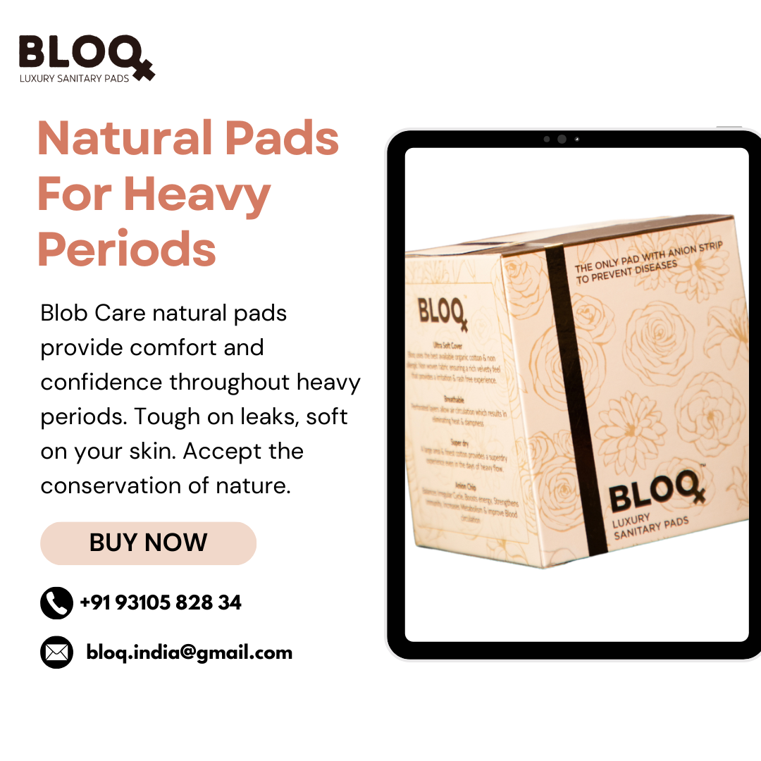 Natural Pads For Heavy Periods | Bloq Care - Bloq Care - Medium
