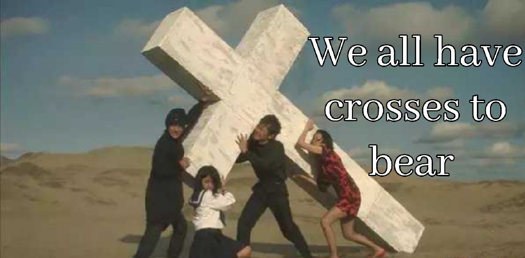 We all have crosses to bear. Every morning on my way to the gym I… | by ...