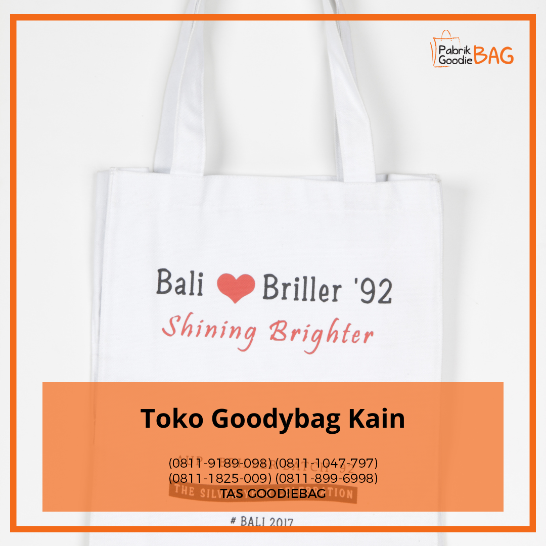 Toko Goodybag Kain - Supplier Goodiebag Kanvas - Medium