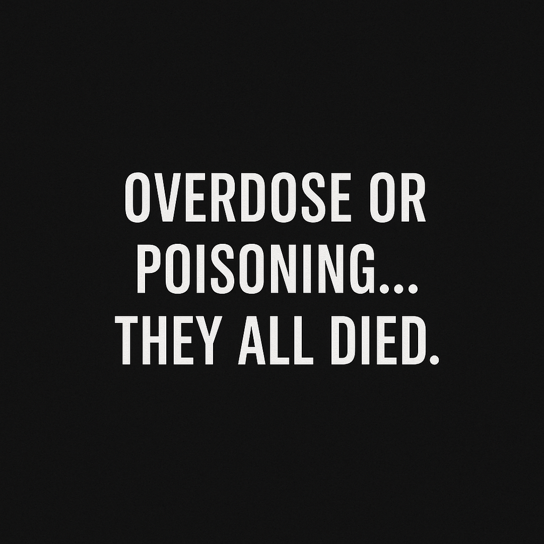 Overdose or Poisoning… They All Died | by Lisa Carole | Jun, 2025 | Medium