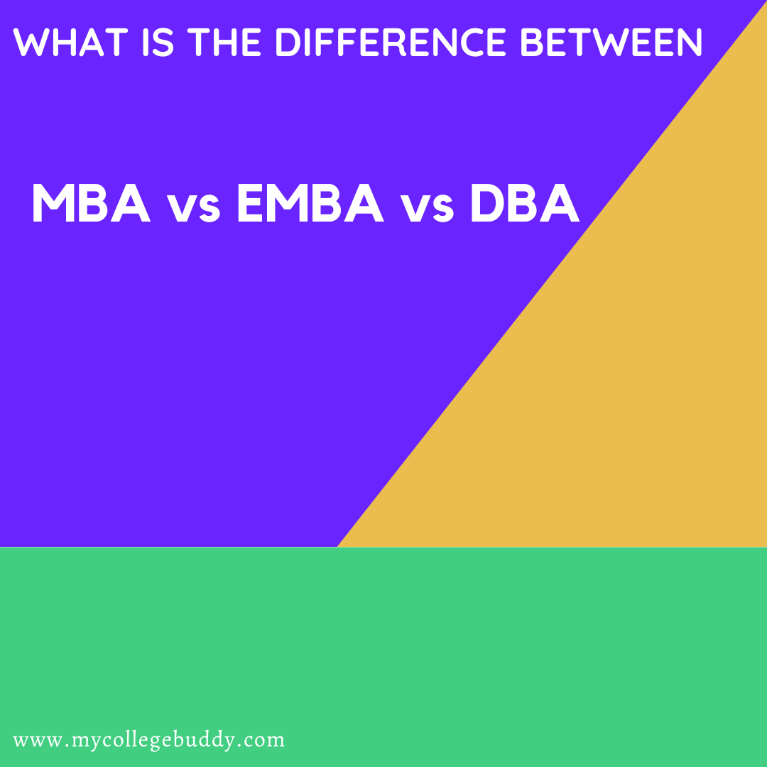 What is the difference between an M.B.A., an EMBA, and a DBA? | by Somay | Medium