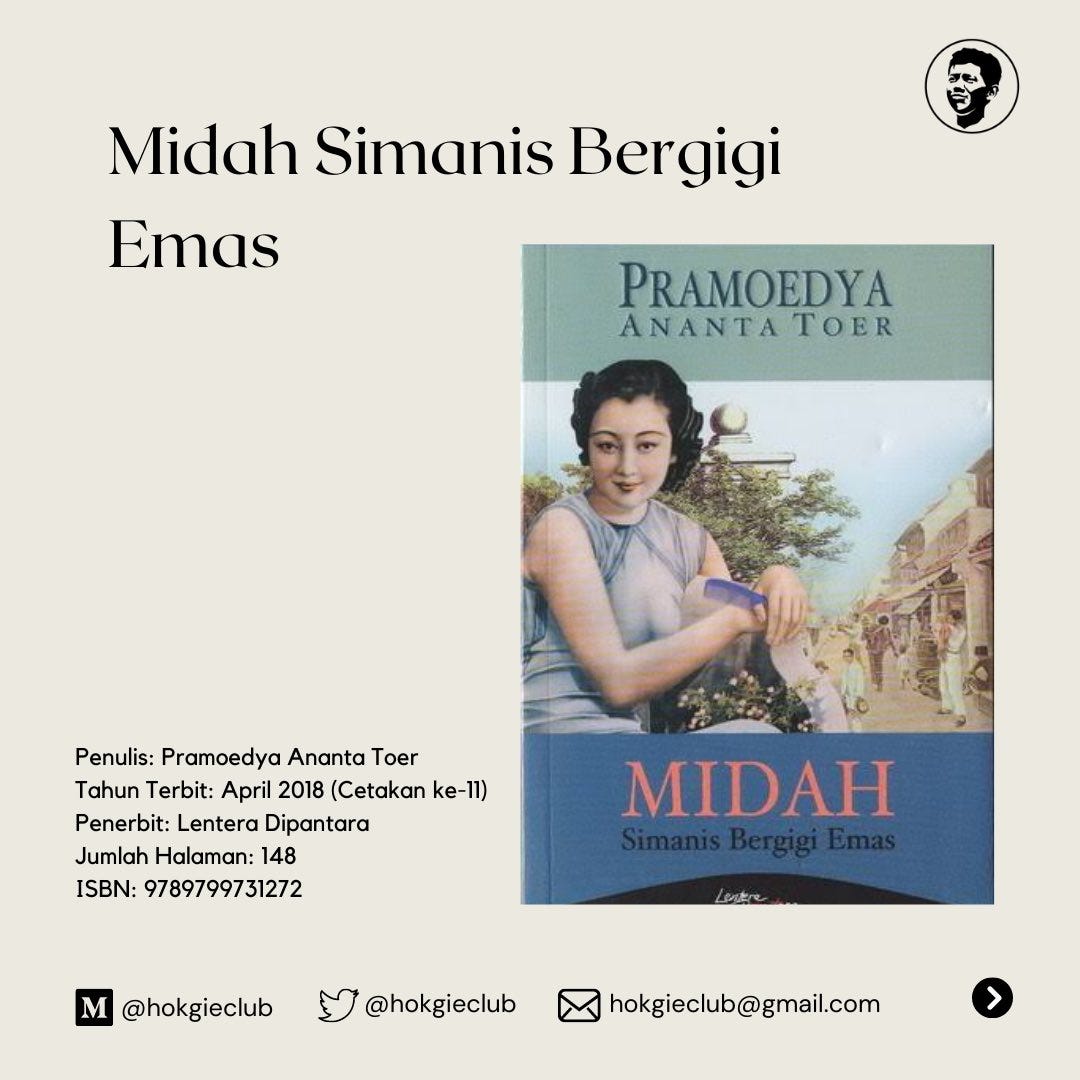Midah Simanis Bergigi Emas. Penulis: Pramoedya Ananta Toer | by HOKGIE ...