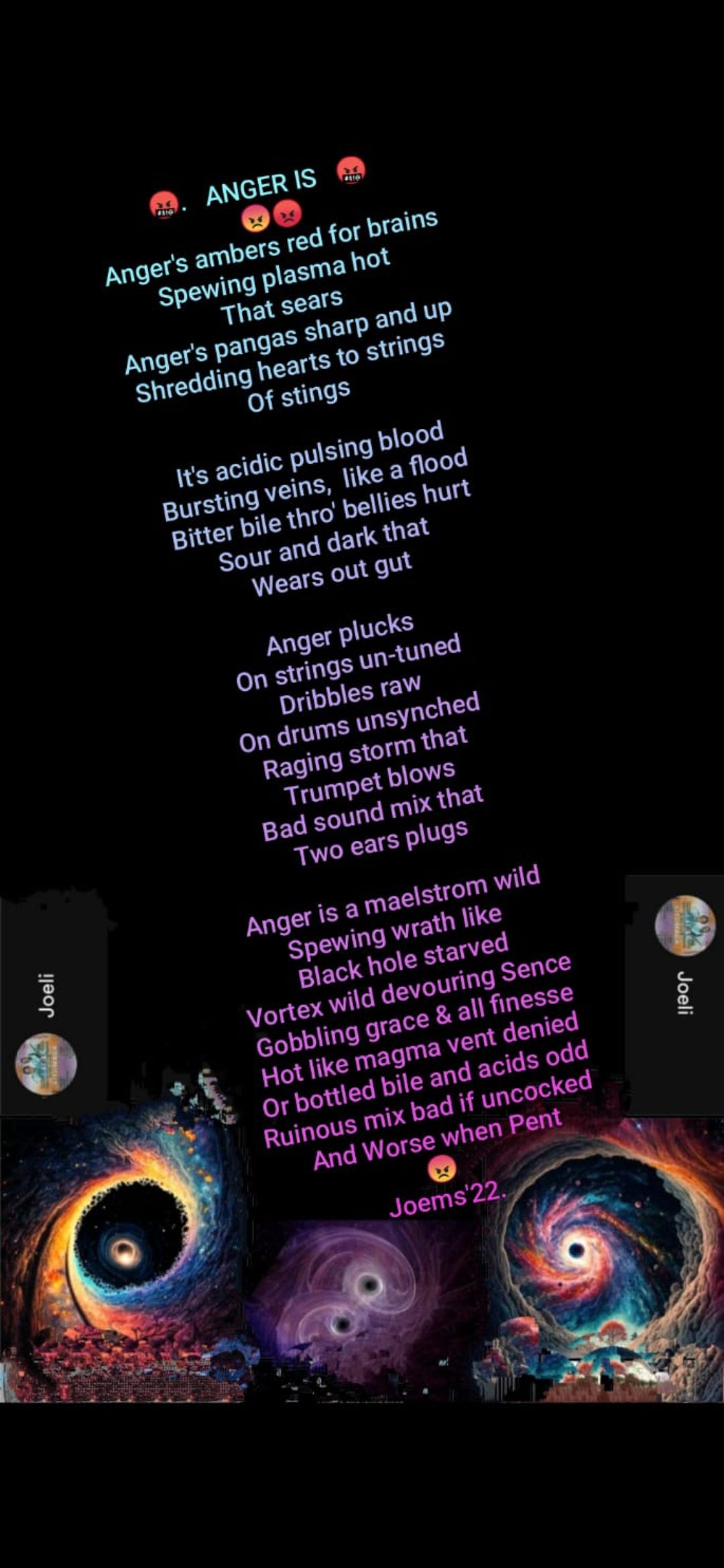 🤬 Anger Is 🤬 - Picture Poetry - Medium