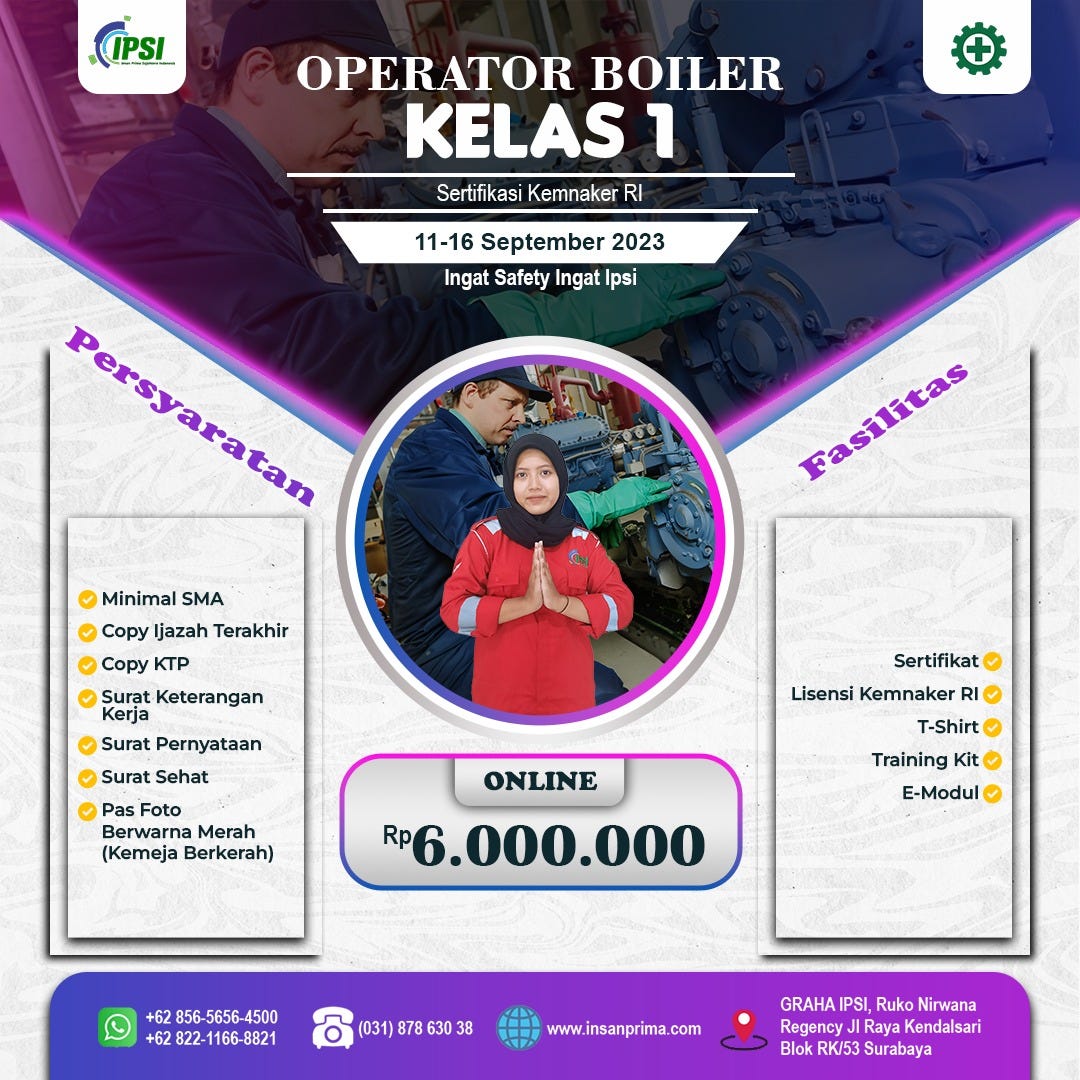 OPERATOR BOILER KELAS 1 TERBAIK WA : (0856-5656-4500) (0822-1166-8821 ...