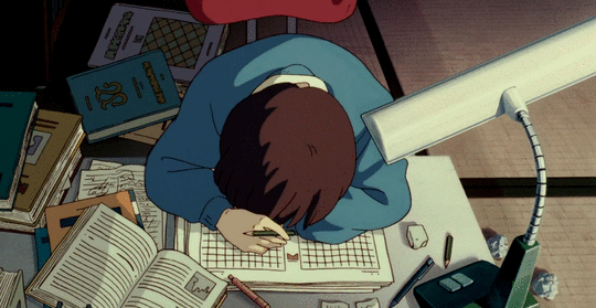 Anime Studying Gif