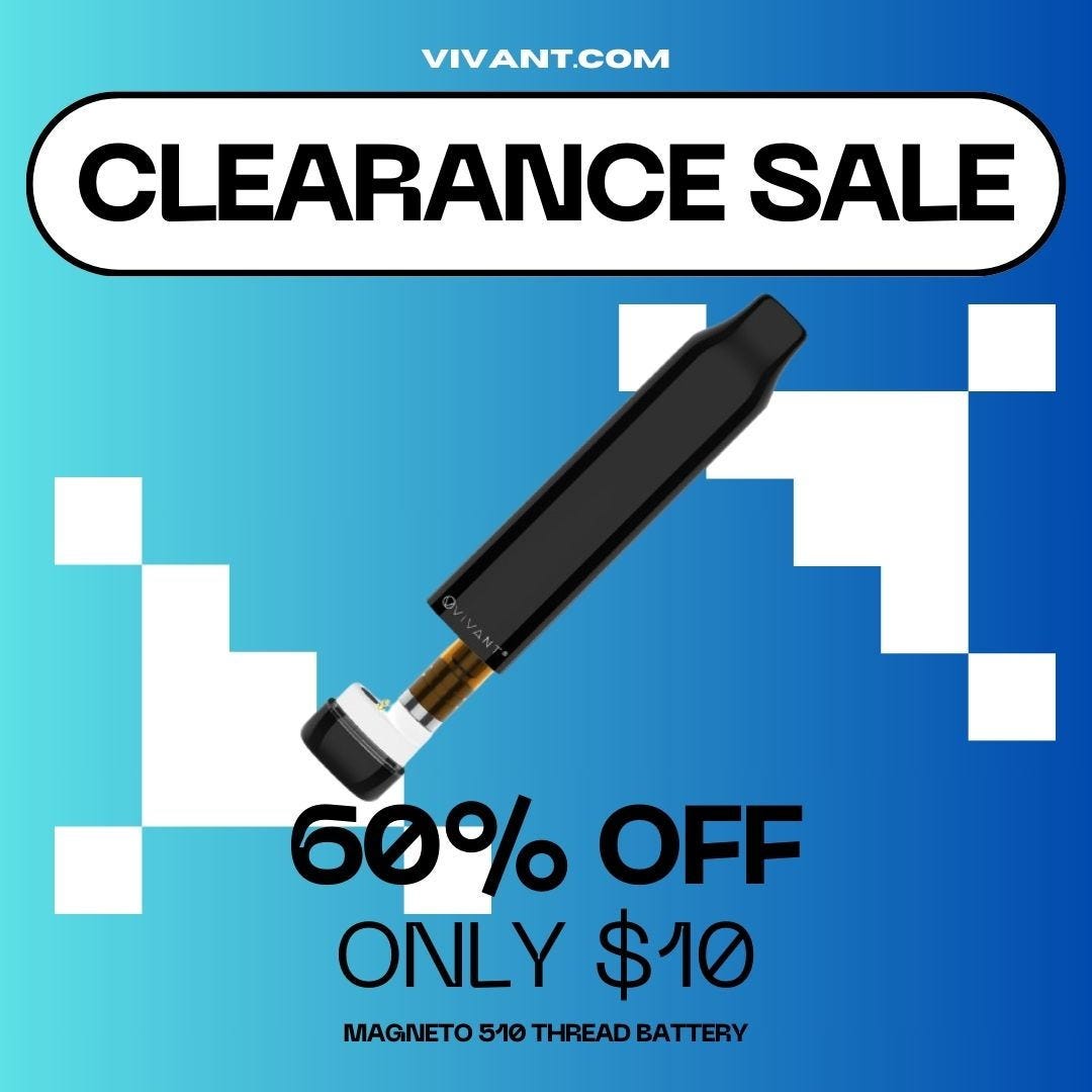 The Vivant Magneto 510 Thread Cartridge Battery is now 60% OFF in our clearance sale at Vivant ...