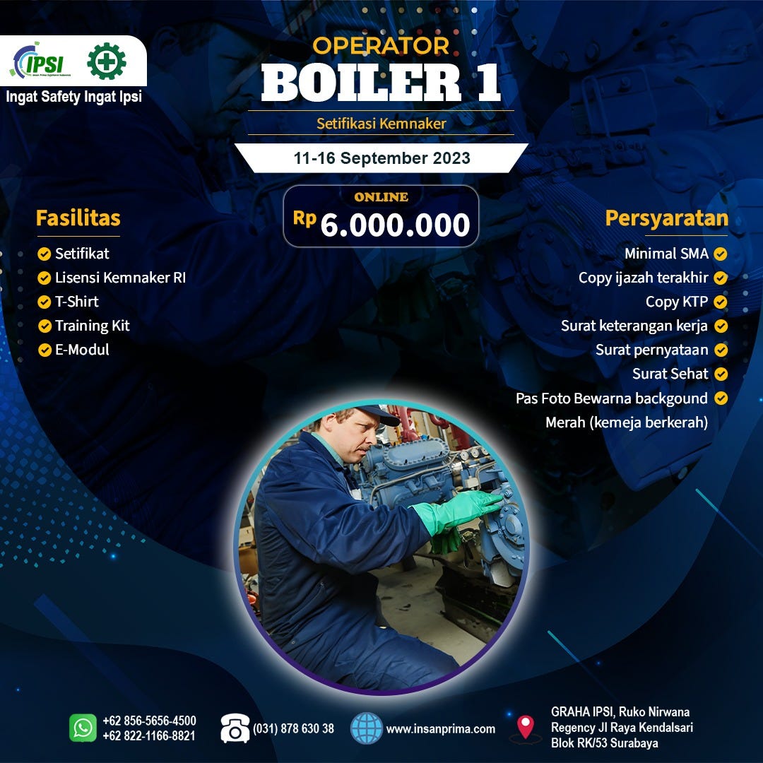 OPERATOR BOILER KELAS 1 TERBAIK WA : (0856-5656-4500) (0822-1166-8821 ...