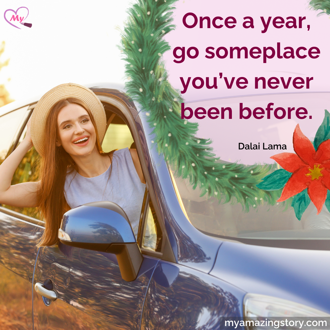 Once a year, go someplace you’ve never been before. 👩👍 https://www ...