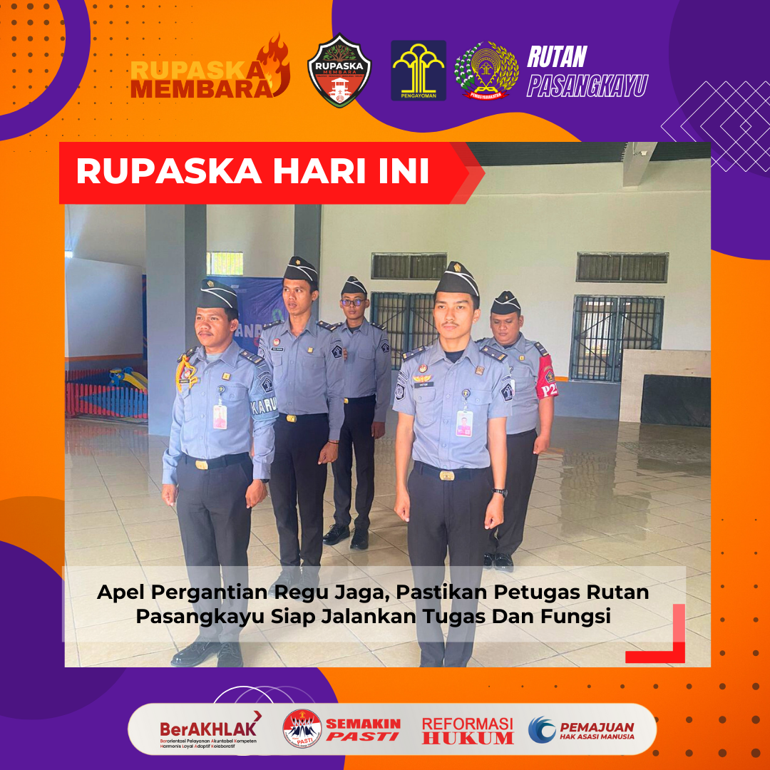 Apel Pergantian Regu Jaga, Pastikan Petugas Rutan Pasangkayu Siap ...
