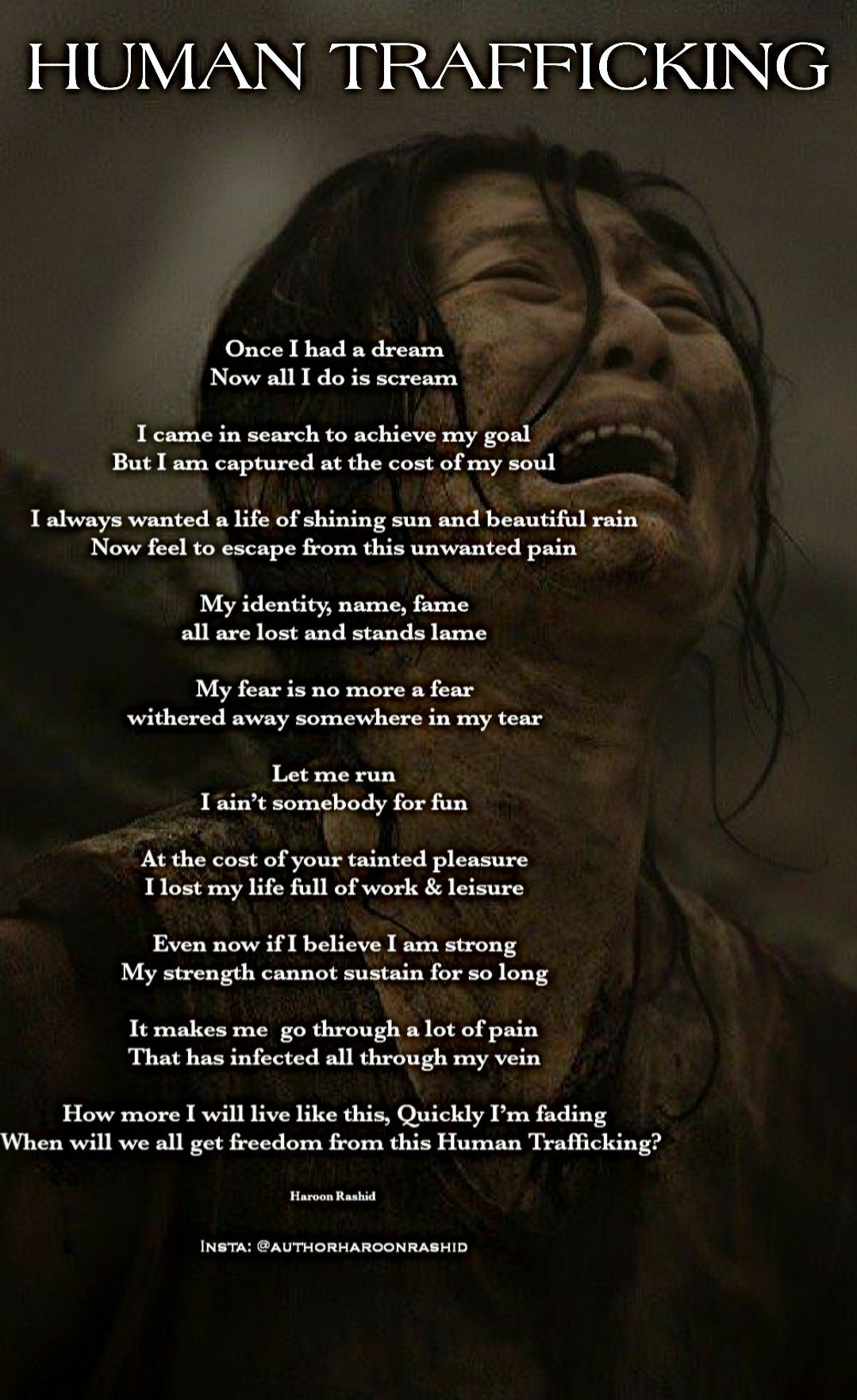 HUMAN TRAFFICKING. Once I had a dream Now all I do is… | by Author ...