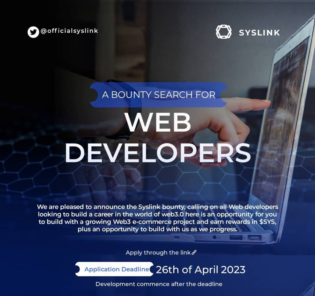 We are calling on all Web developers. | by SYSLINK_DAO | Medium