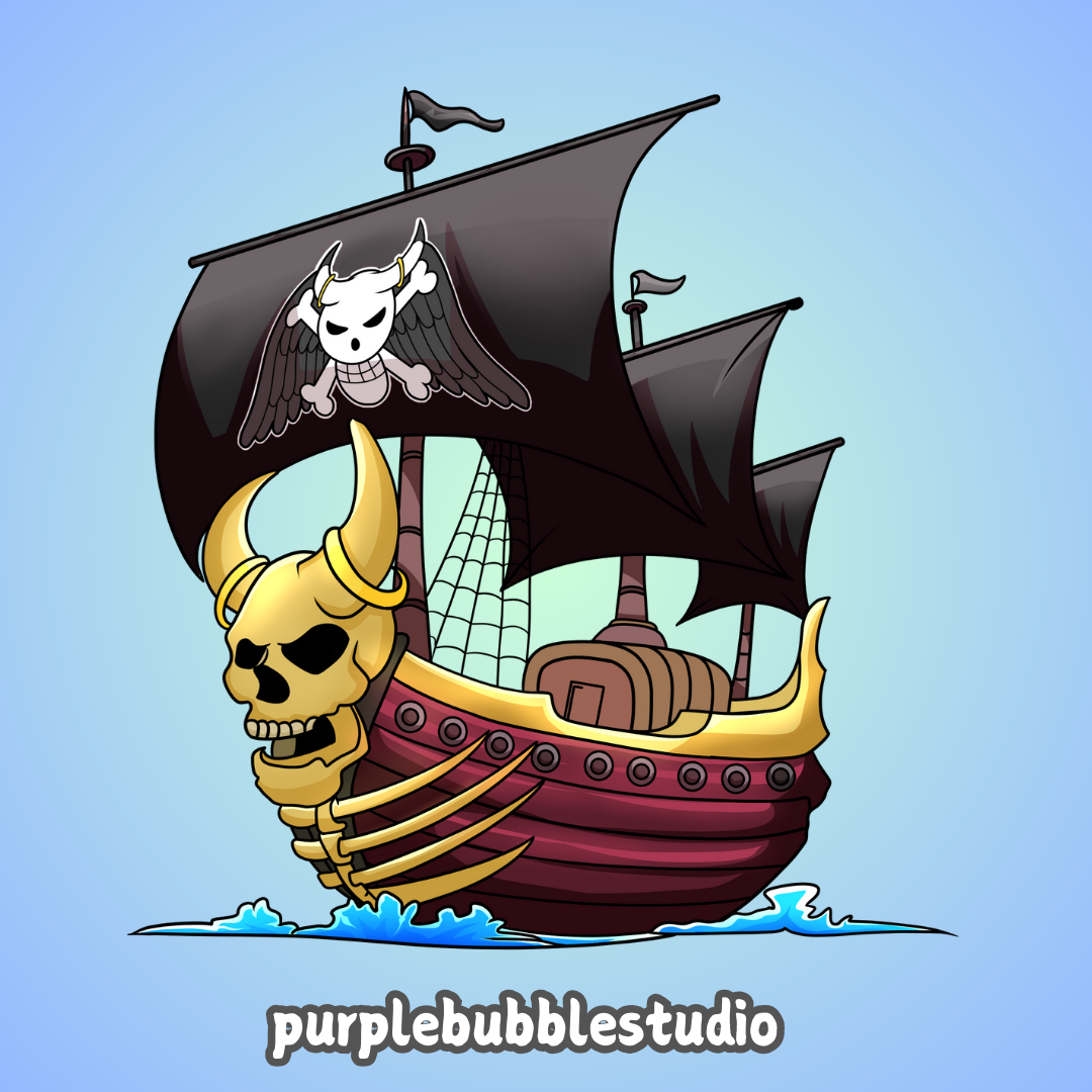 Bringing Pirate Ships to Life: Jolly Roger Illustration Inspired by One ...