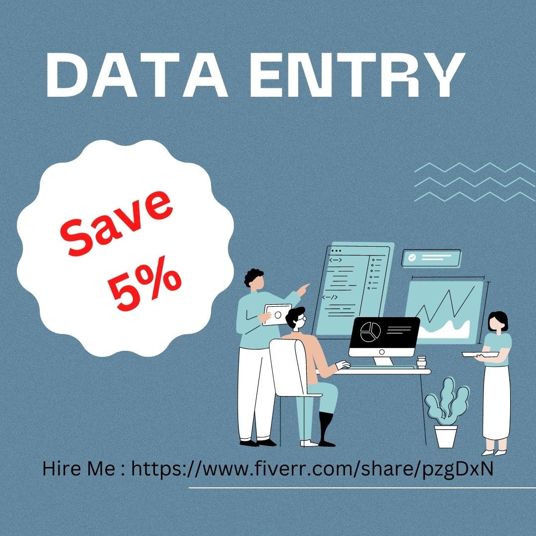 Hire me: https://www.fiverr.com/share/1zBGK4 #dataentry # ...