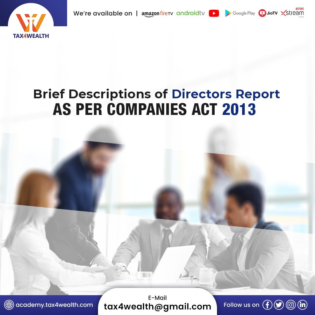 Brief Descriptions of Directors Report by the 2013 Companies Act | by ...