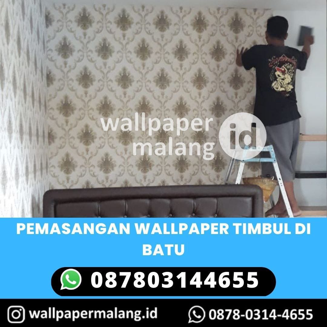 PEMASANGAN WALLPAPER TIMBUL DI BATU - Pasangwallpaperjasa - Medium