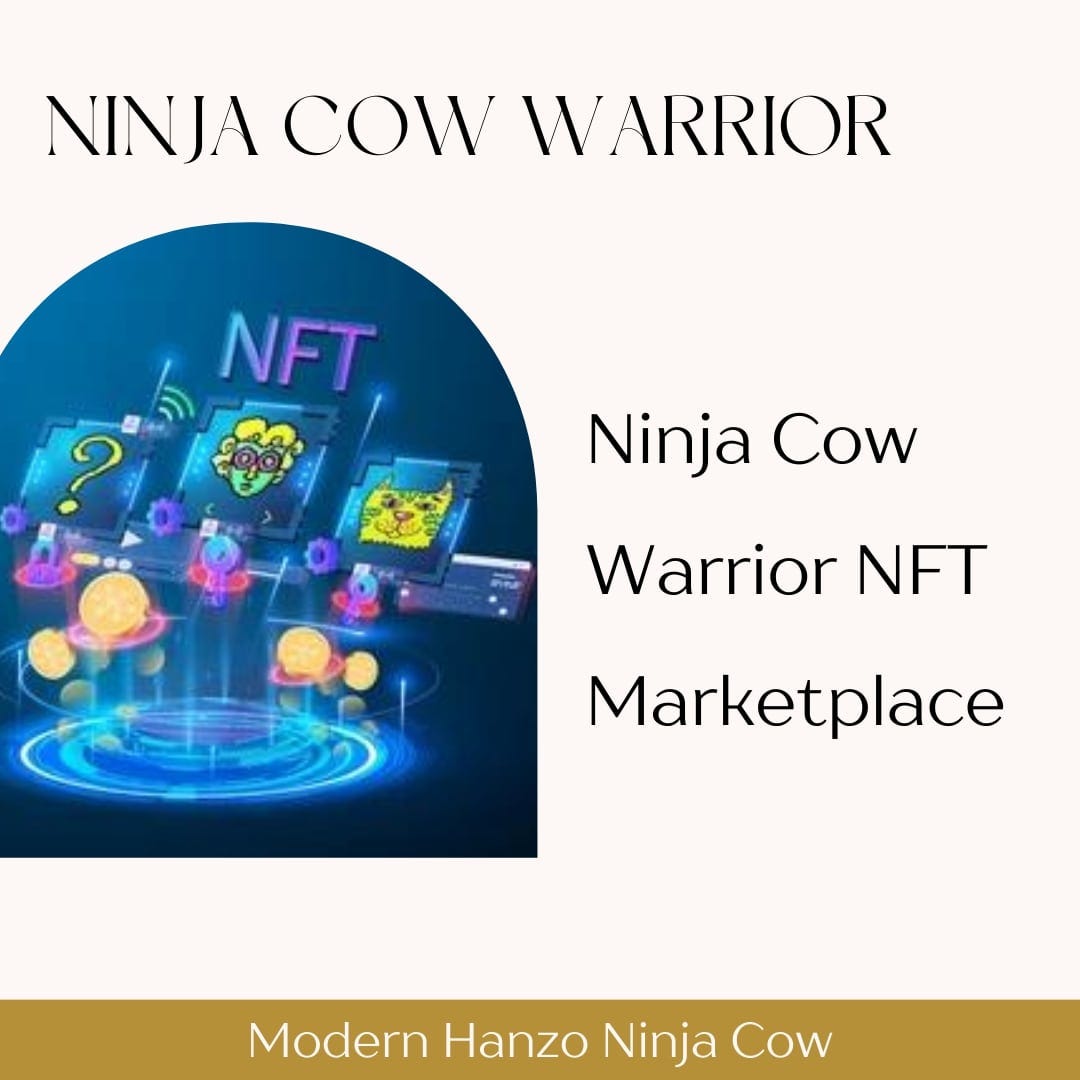 Ninja Cow Warrior NFT Marketplace - Bermudaunicorn - Medium