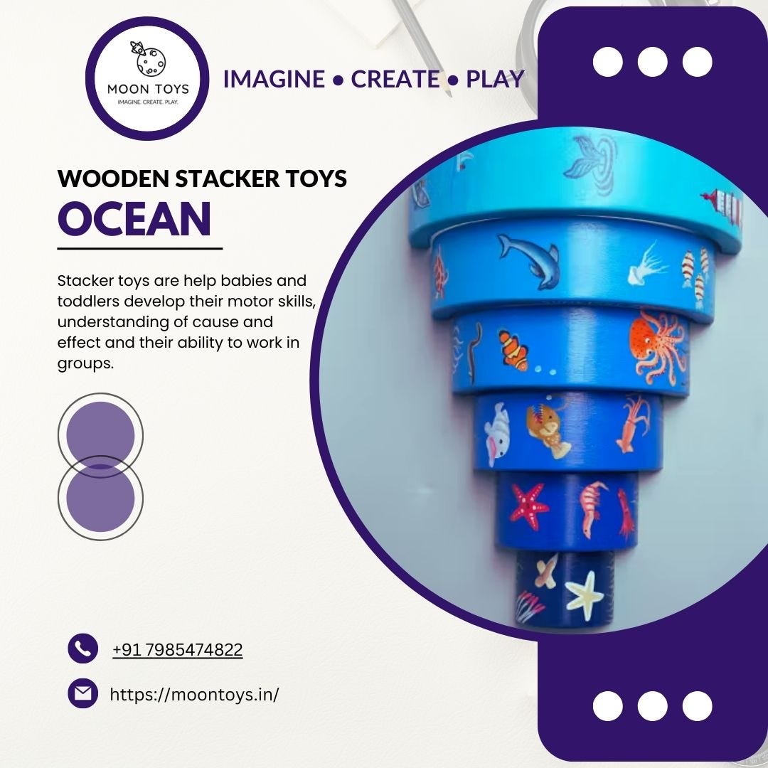 Wooden Stacker Toy for Endless Fun! - Moon Toys - Medium