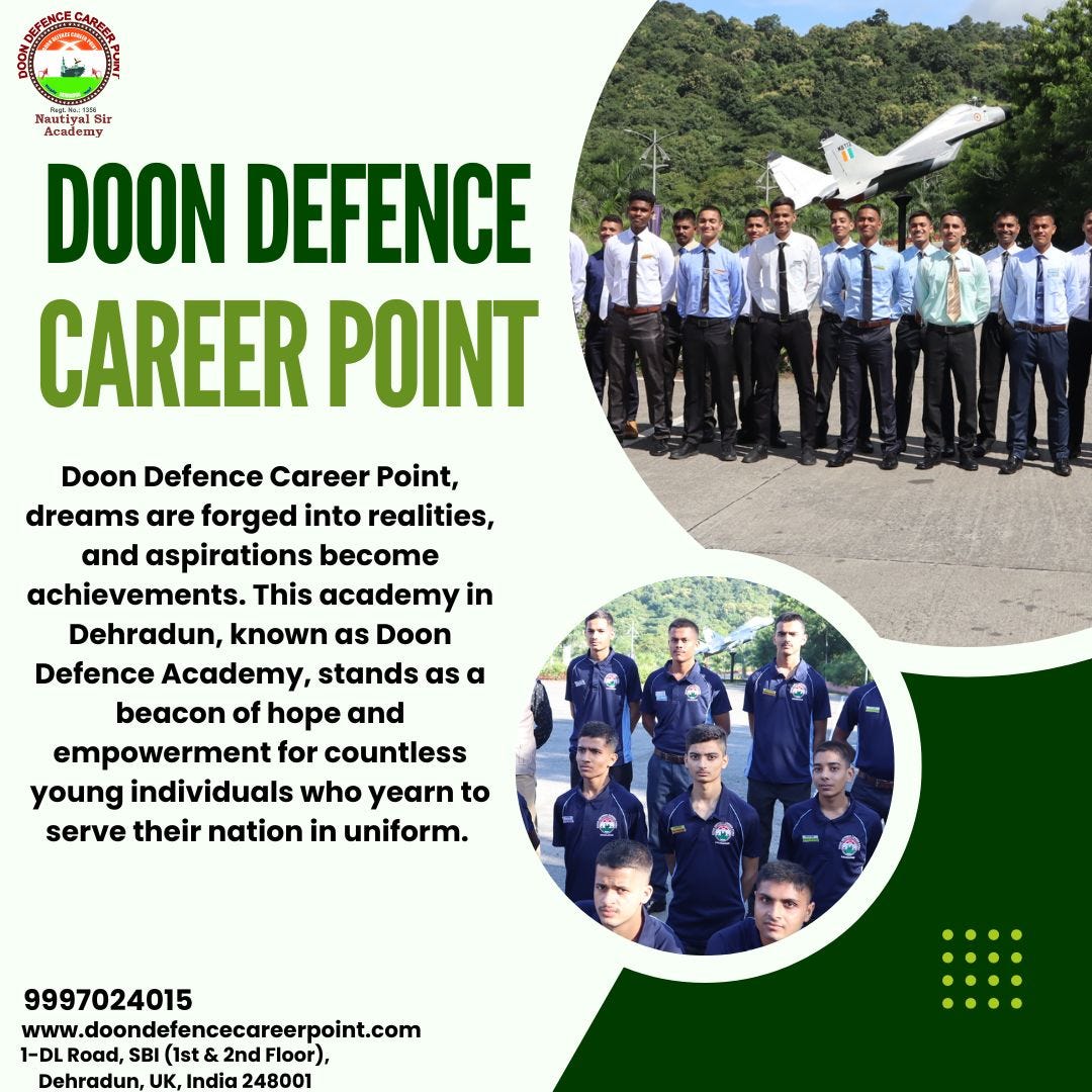 The Doon Defence Career Point Advantage Empowering Future Defenders ...