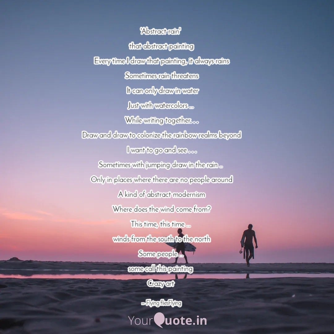 'Abstract rain' that abstract painting Every time I draw that painting ...