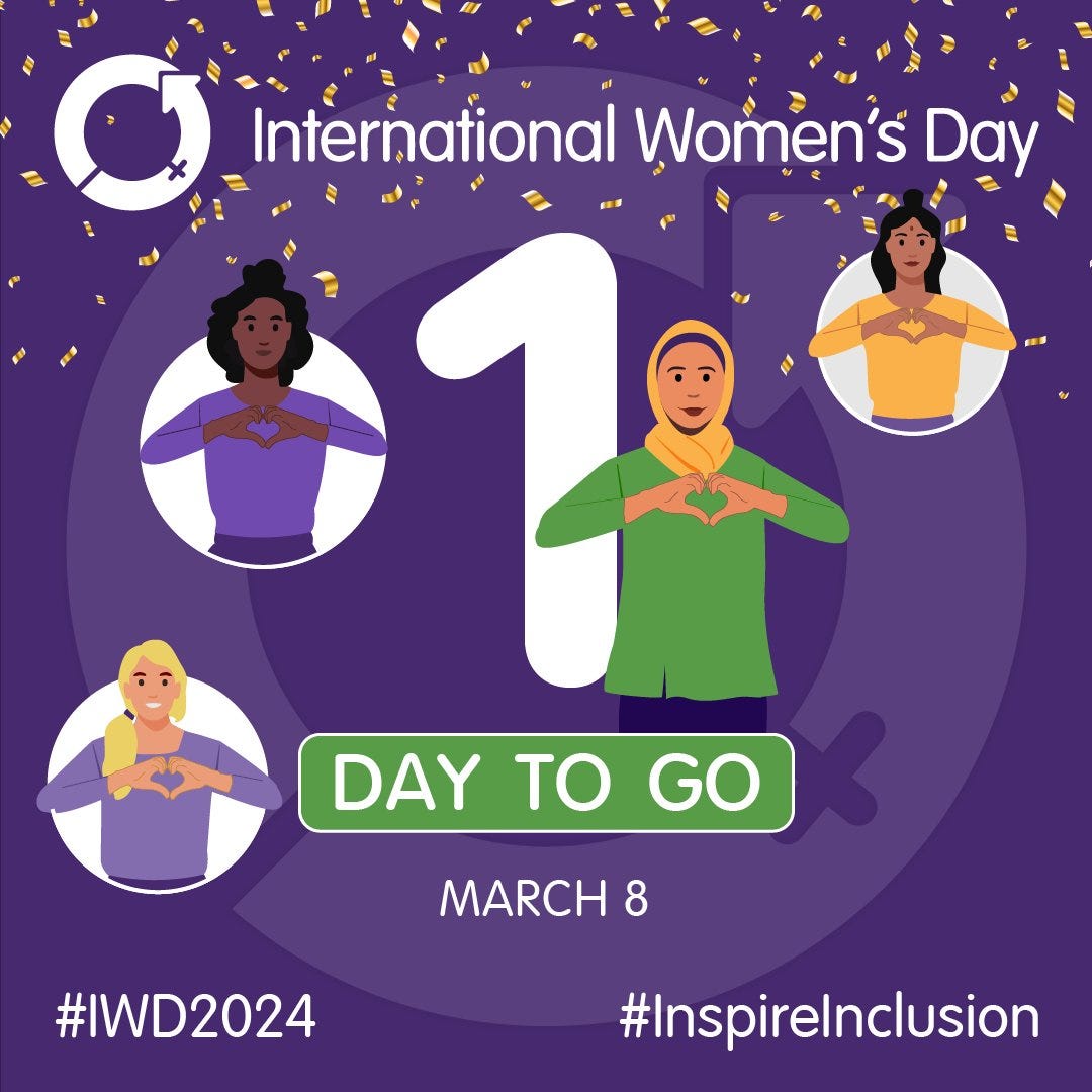 International Women’s Day. 1 day to go until #IWD2024! Today we… | by Education Matters ...