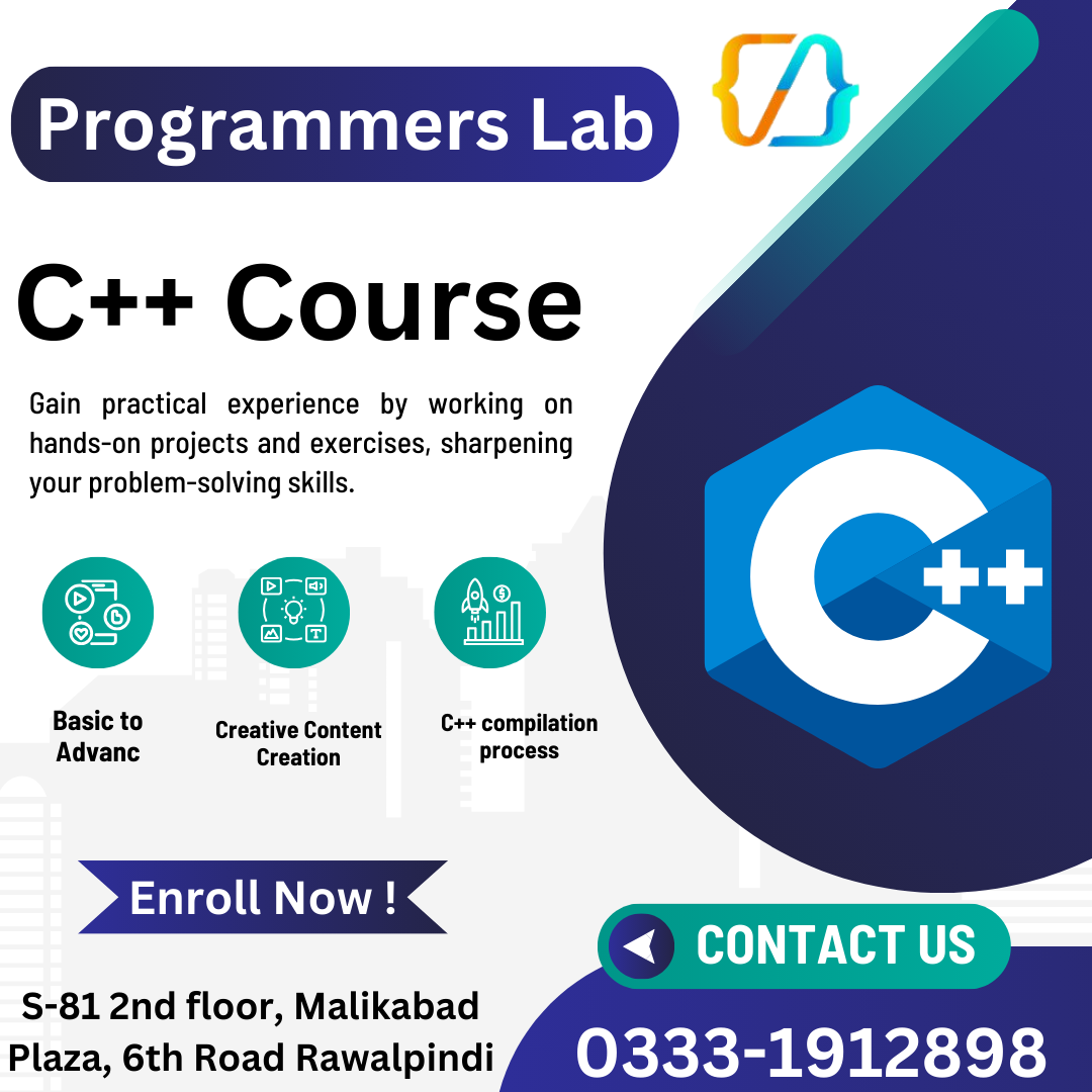 Programmers Lab Training institute; C++ course in Islamabad. - Programmers Lab Training ...