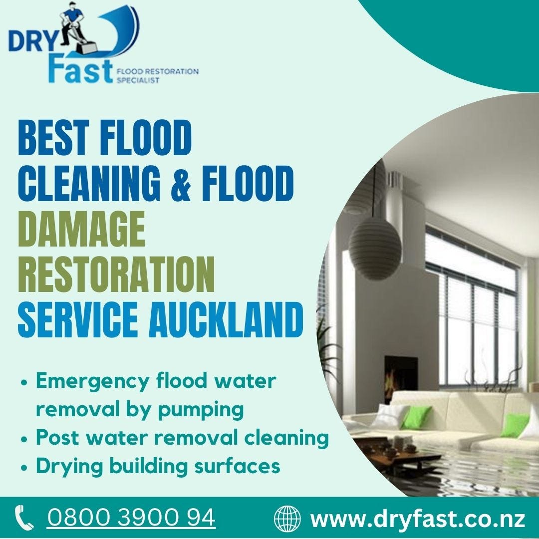 Flood Clening and Damage Restoration Service Auckland, (NZ). - Dry Fast Cleaning - Medium