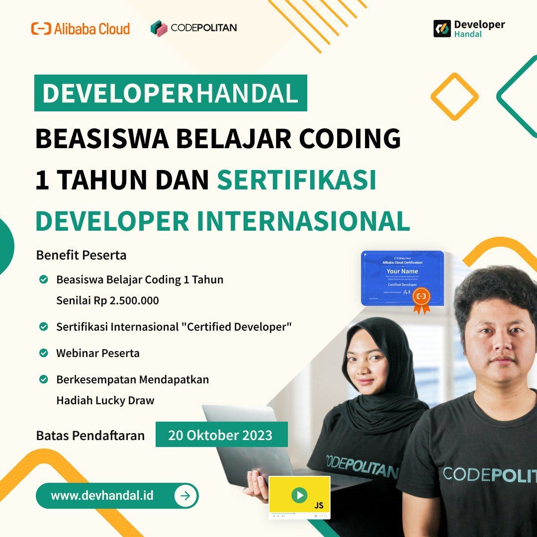 Dibuka! Program coding 1 tahun, sertifikasi developer internasional. | by lalu doni setiawan ...