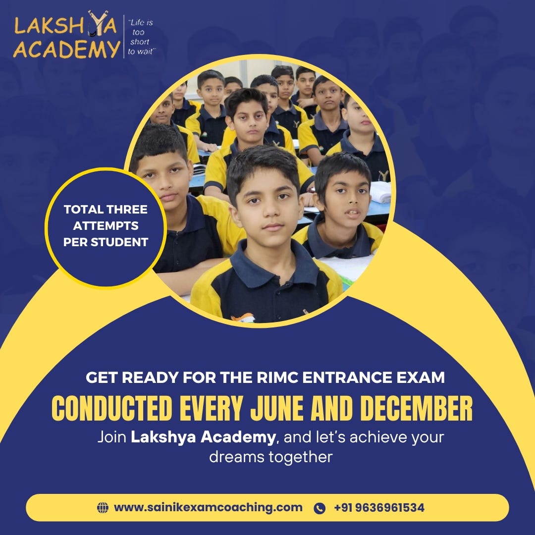 *Total three attempts per student* Get ready for the RIMC Entrance Exam ...