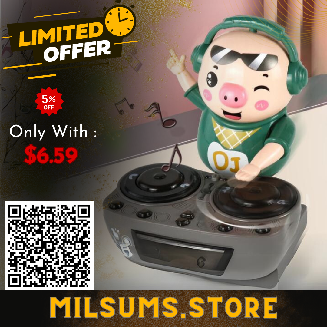 Electric DJ Piggy Colorful Lighting Dynamic Music Rock Pig - Milsums ...