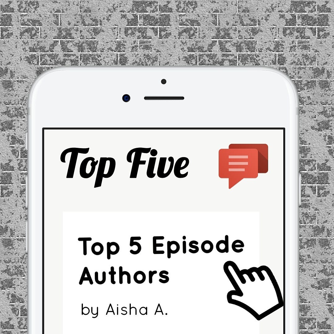 Top 5 Episode Authors. Written by Aisha A. | by Top Five™ | Bite-sized ...