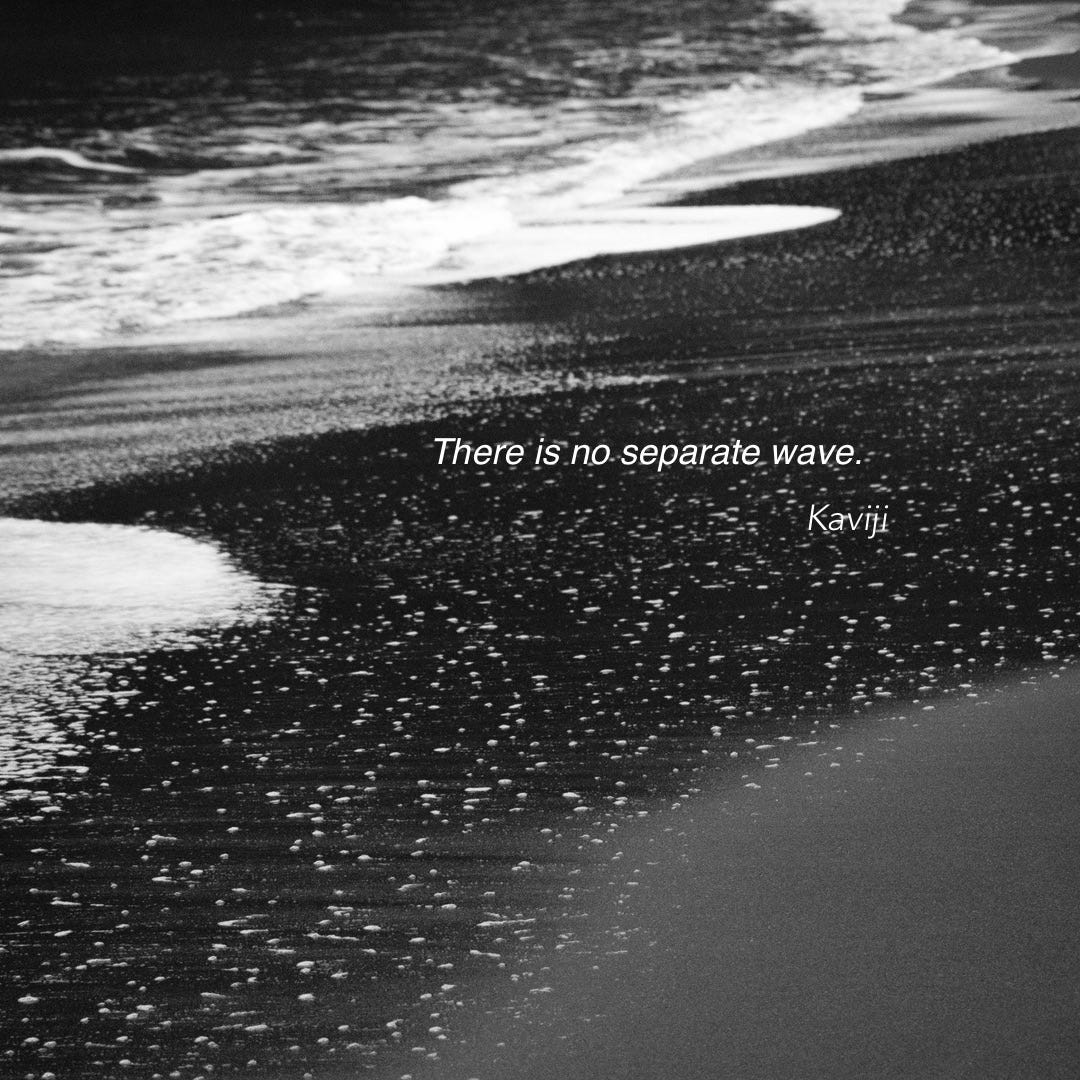 There Is No Separate Wave. all notions we have of our separateness ...
