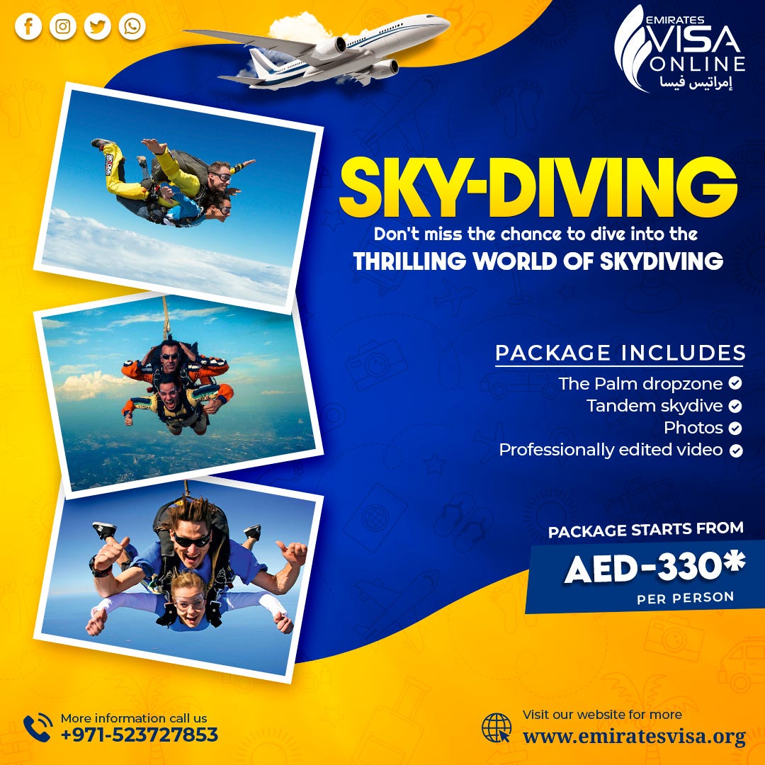 Skydive Adventures: Book Your Thrilling Experience with Emirates Visa ...