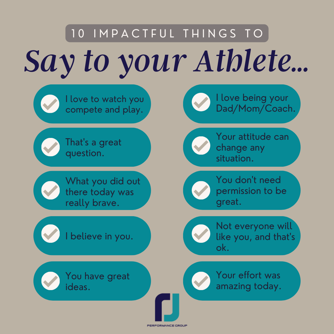 Impactful Things to say to your Athlete. | by RJ Performance Group | Medium