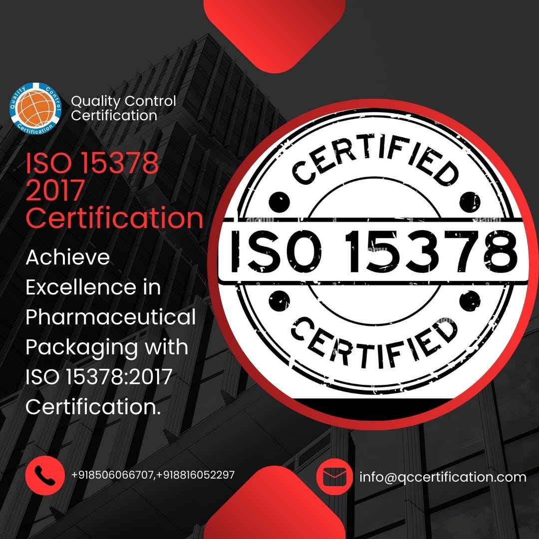 ISO 15378 2017 Certification | Quality Control Certification ...