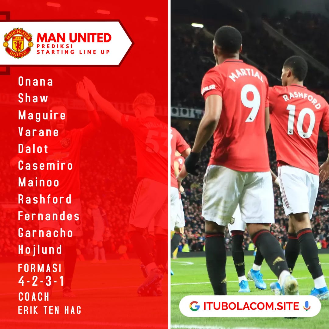 Prediksi Starting Line Up Manchester United Pada Match Minggu 11 Feb ...