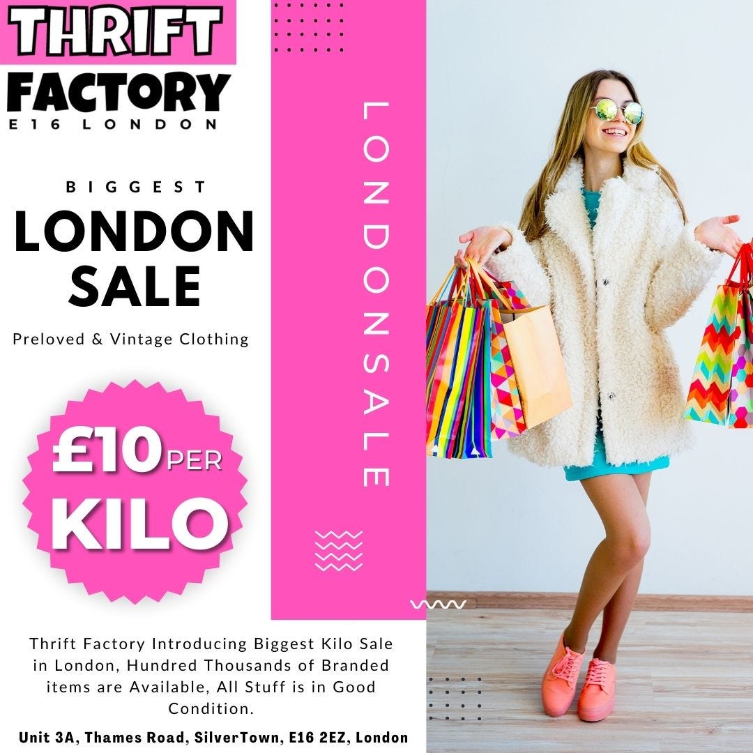 Thrift Factory London Biggest £10 Kilo Sale - Thriftfactoryuk - Medium