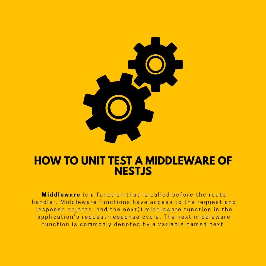 How to unit test middleware in Nest? | by Santhosh Kumar | Medium