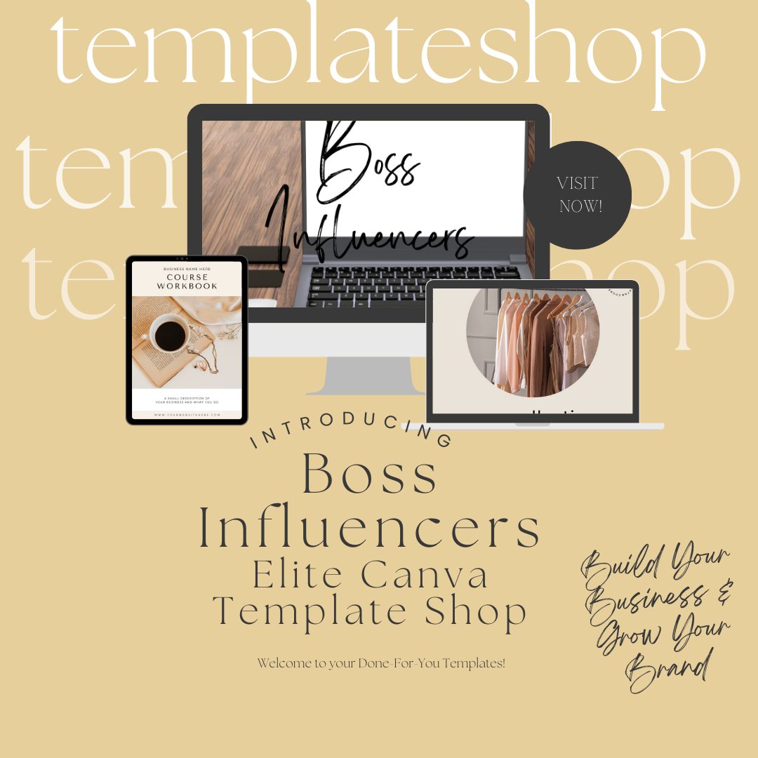 Introducing The Boss Influencers Elite Canva Template Shop - Ur Girl ...