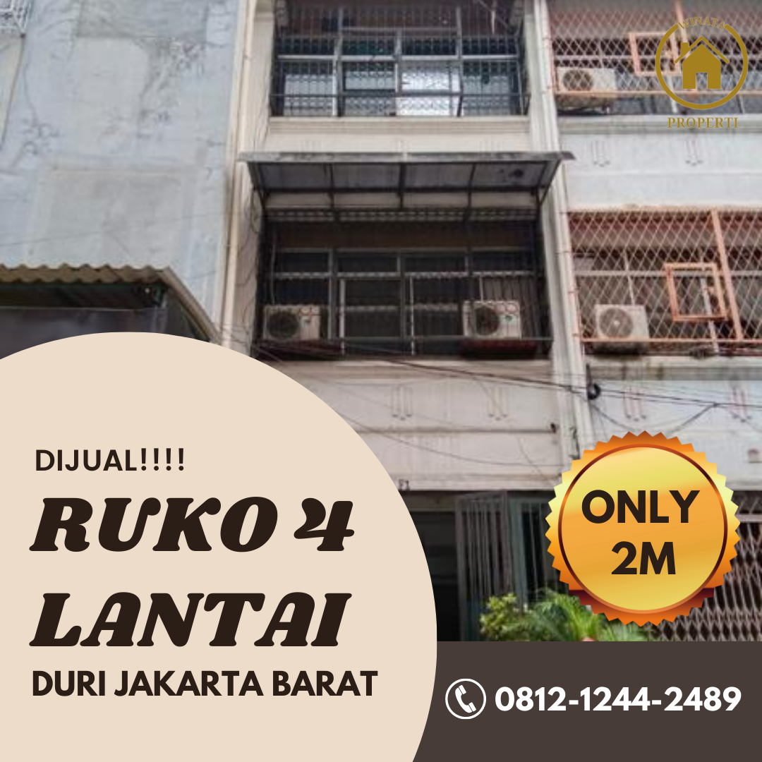 TERJANGKAU, Hubungin 0812–1244–2489, Dijual Gedung Ruko 4 Lantai Cepat ...