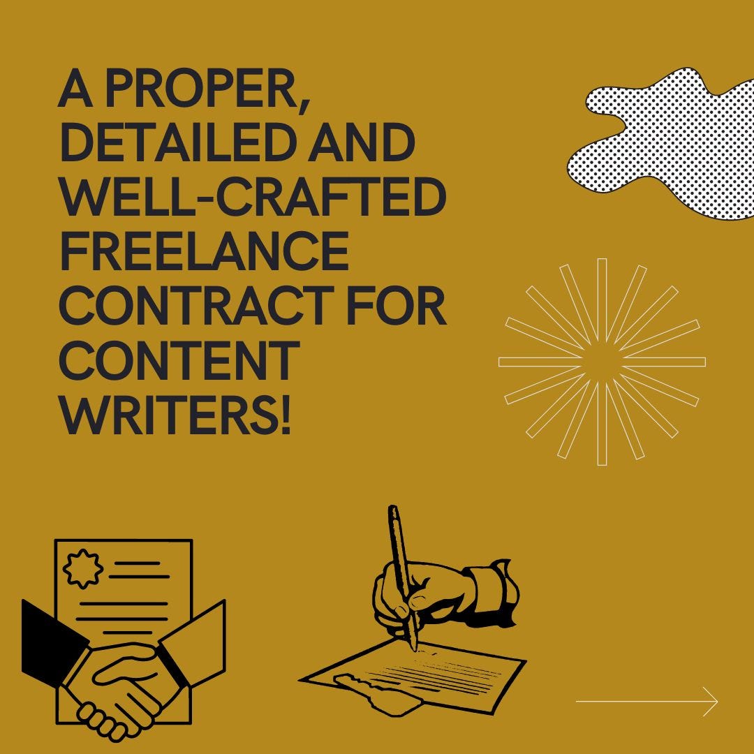 A Proper, Well-Crafted Freelance Contract/Agreement For Content Writers ...