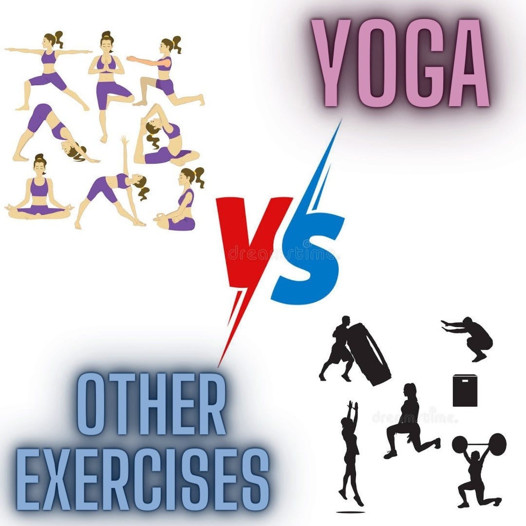 What is the difference between yoga and other exercises? Yoga focuses ...
