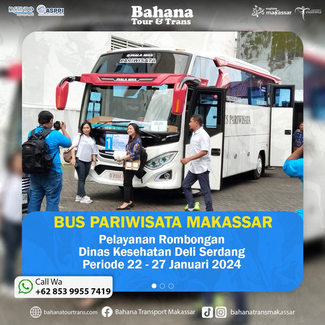 SEWA MINIBUS MAKASSAR, Call Wa +62 853–9955–7419, Bus Pariwisata Makassar, Bus Wisata Makassar ...