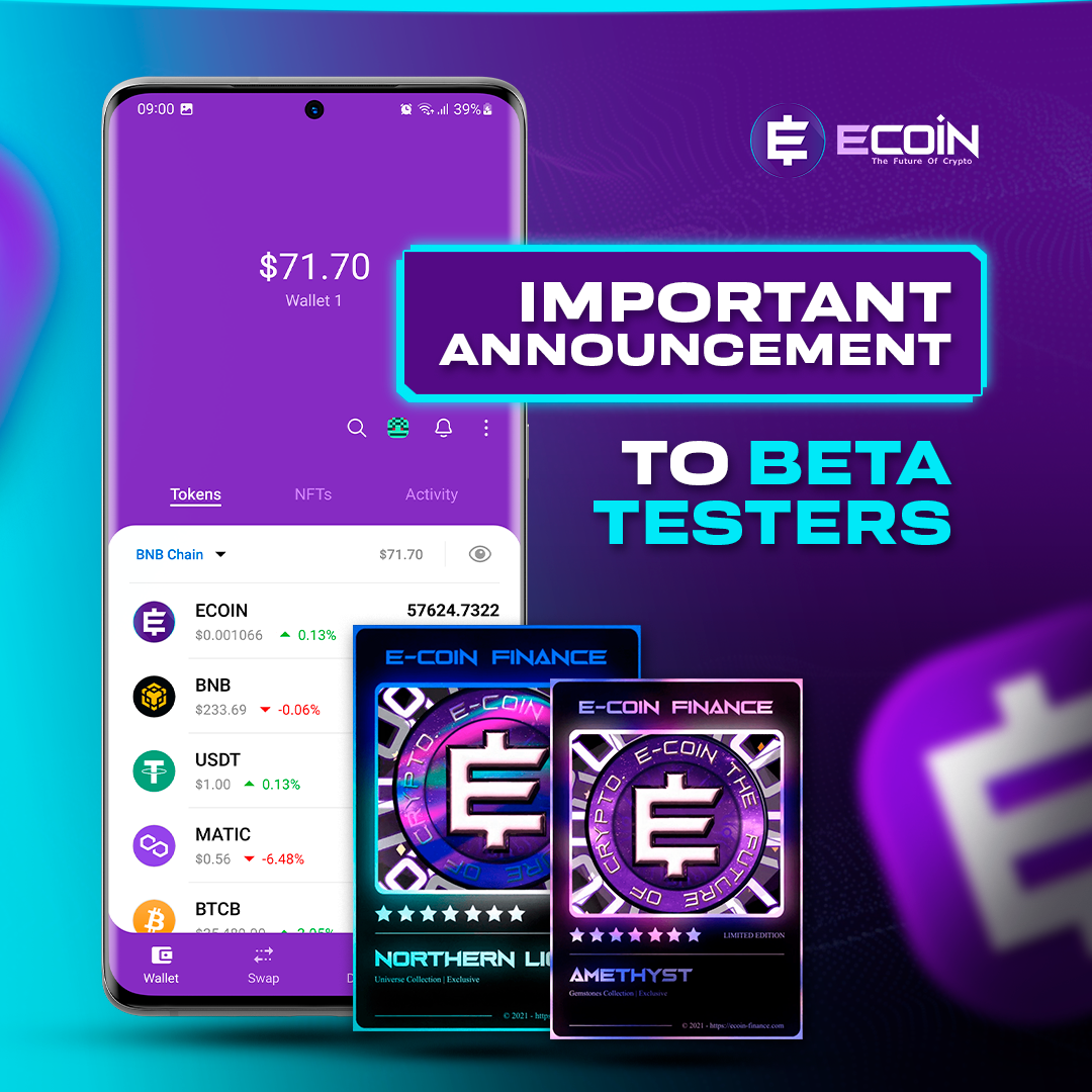 Important Announcement for BETA TESTERS - Ecoin Finance - Medium