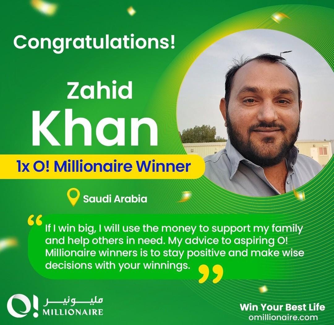 *Zahid Khan Becomes O! Millionaire Winner in Saudi Arabia* | by Mubbashir Chaudry | Medium