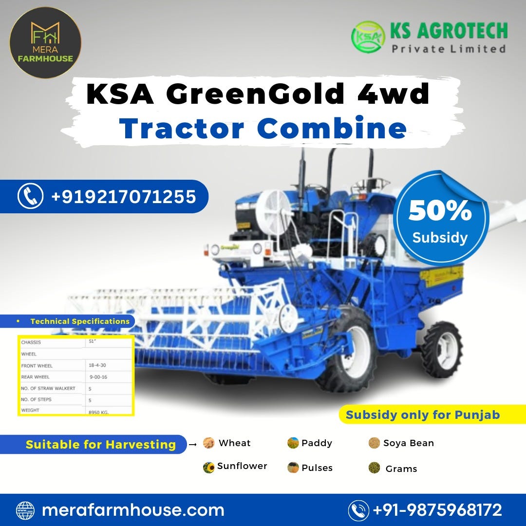 KSA GreenGold 4wd Tractor Combine - Merafarmhouse - Medium