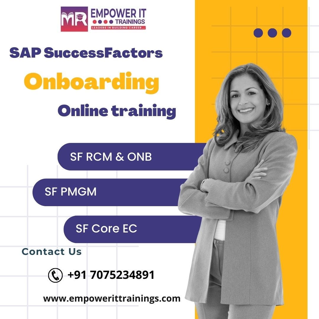 SAP SuccessFactors Onboarding Online training - Empowerittrainings - Medium
