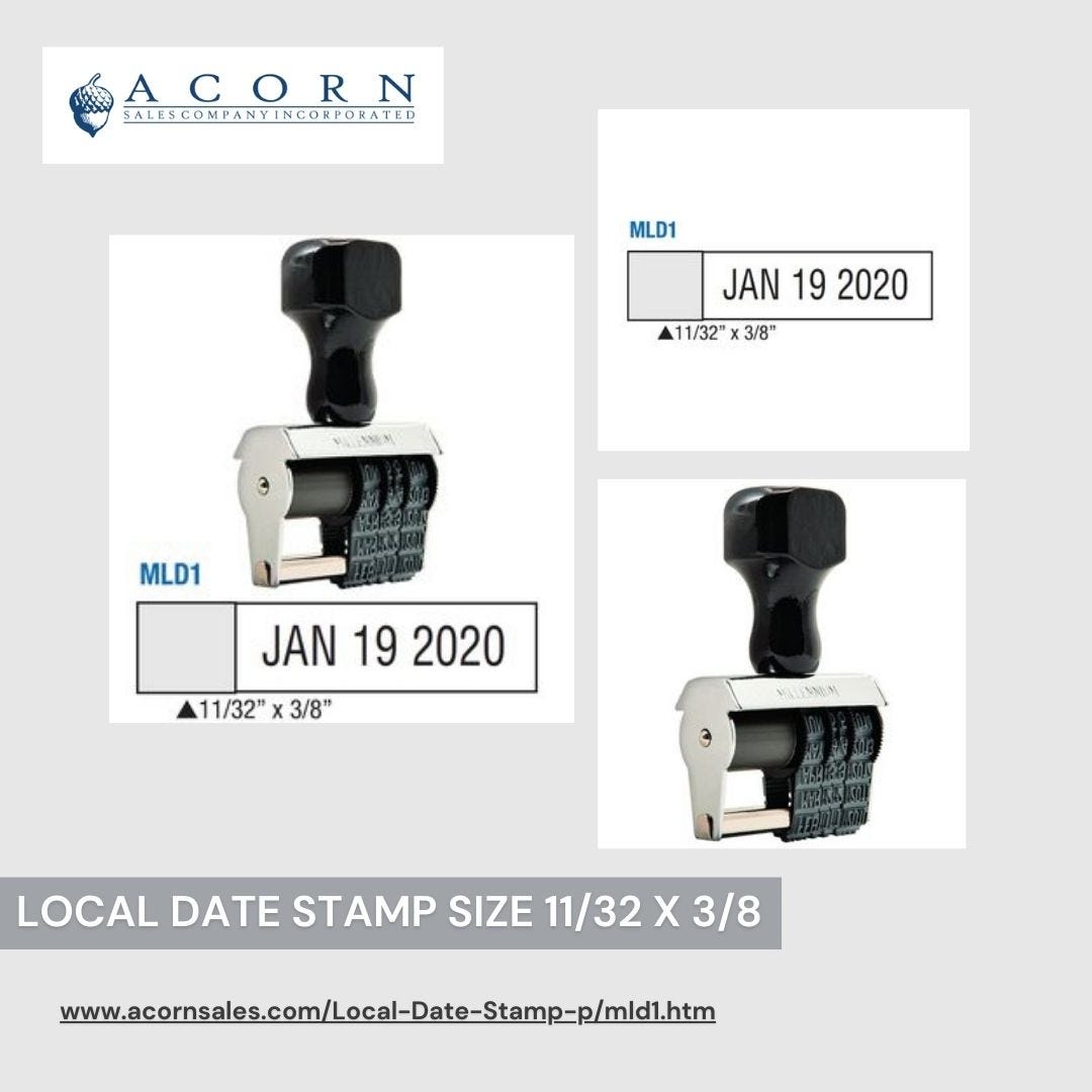 Local Date Stamp | Acorn Sales - Acorn Sales - Medium